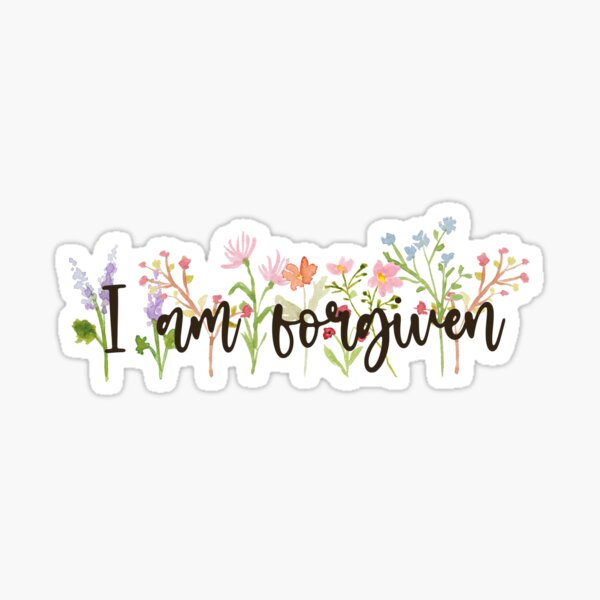 "I am Forgiven" Sticker for Sale by trumuse | Redbubble