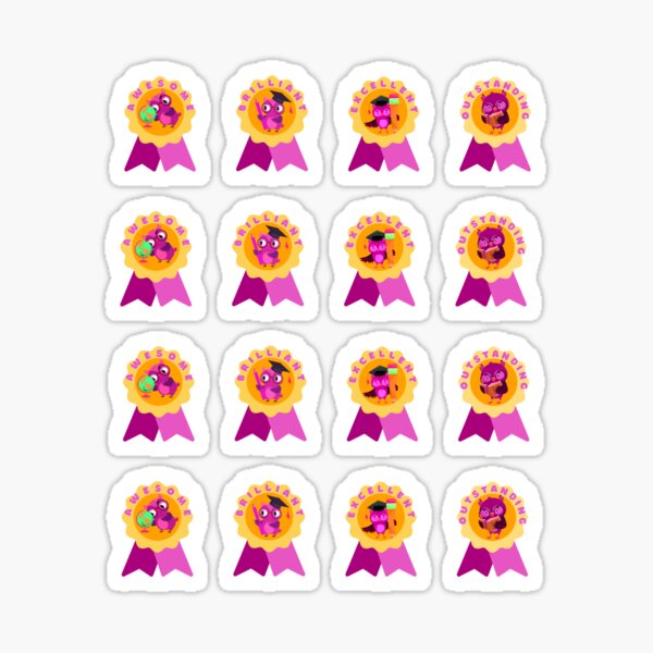 "Assorted Fun Colourful Owl Teacher Parent Reward Motivational" Sticker ...