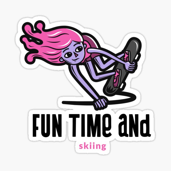 "Now professional skateboarding with fun balloon fun time" Sticker for ...
