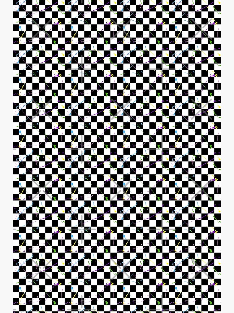 "80s splater paint checkerboard" Poster for Sale by B0red | Redbubble