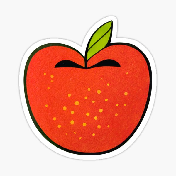 "Red apple fruit" Sticker for Sale by 6handsdesign | Redbubble