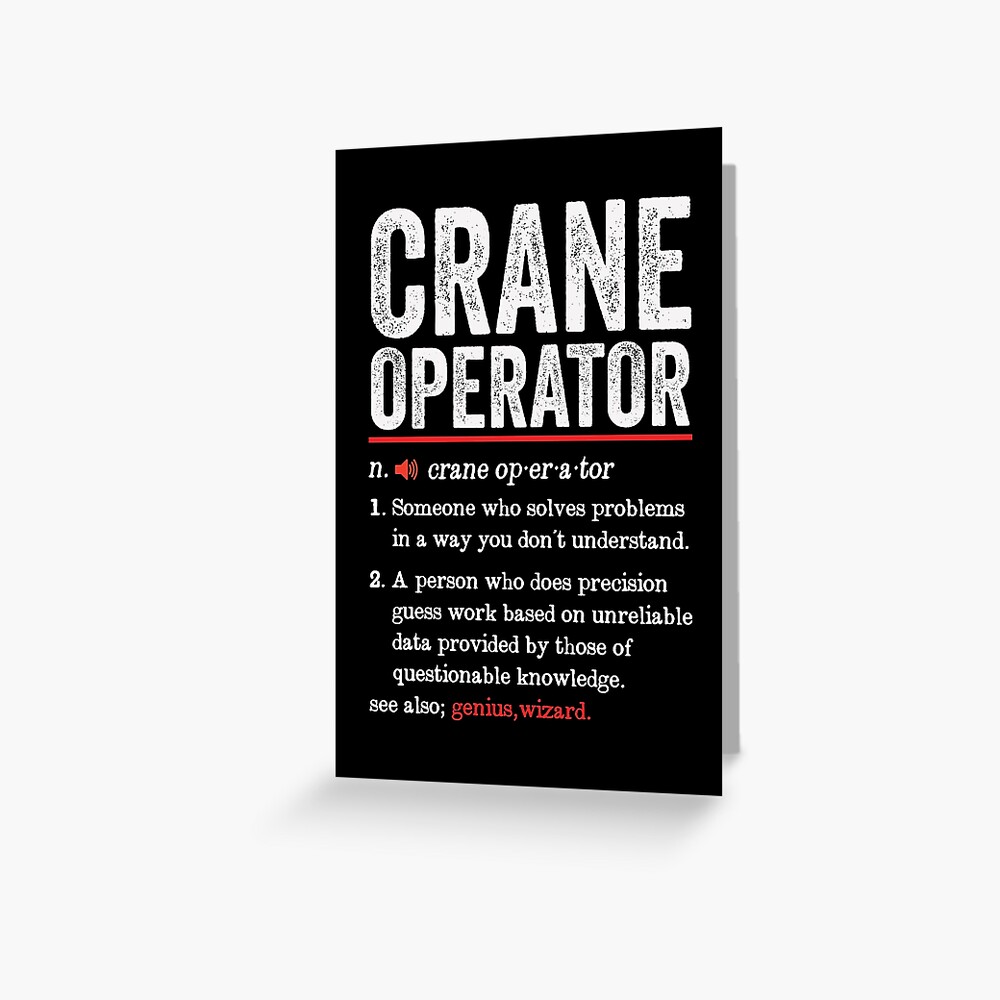 "Crane Operator Funny Definition: Crane Driver Dad - Crane Operator ...