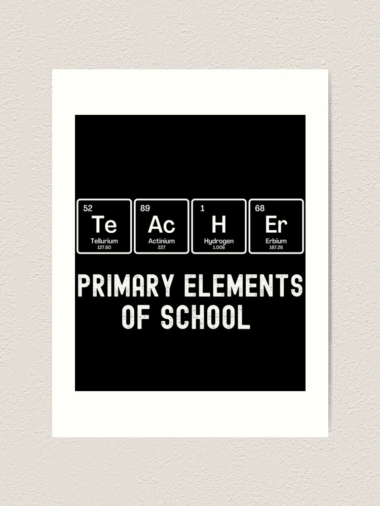 "Science Teacher Primary Elements Of School Funny Periodic Table Of ...