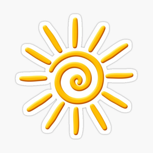 "3D Yellow Sun Drawing" Sticker for Sale by Almdrs | Redbubble