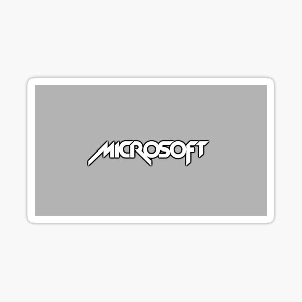 "80s MICROSOFT" Sticker for Sale by UrTshirt | Redbubble