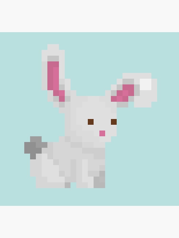 "Pixel Art Bunny" Poster for Sale by pixel-mixel | Redbubble