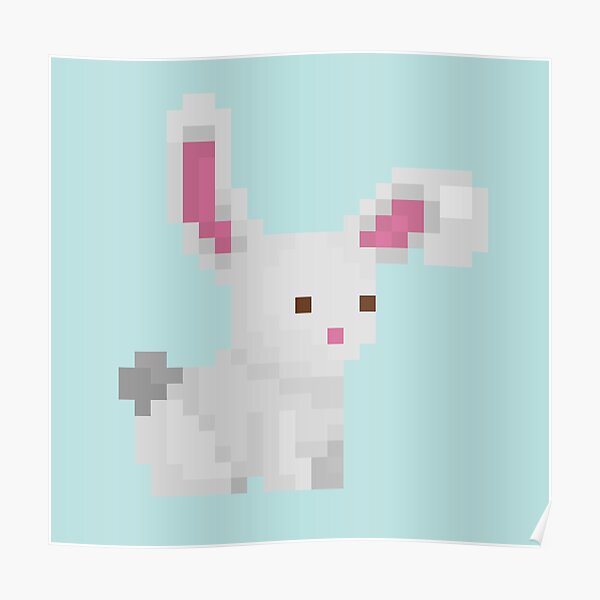 "Pixel Art Bunny" Poster for Sale by pixel-mixel | Redbubble