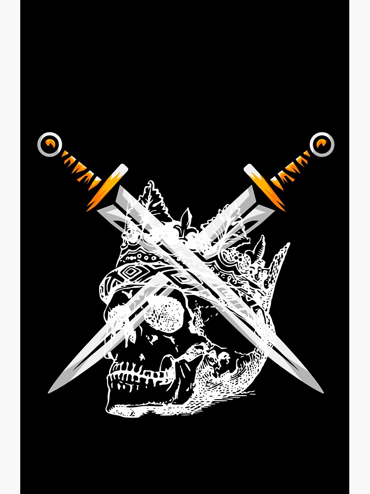 "Knife skull" Sticker for Sale by DesignLanding | Redbubble