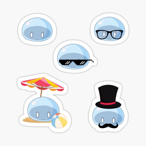 "Blue Slime Emoji Sticker Pack" Sticker for Sale by BBMarioni | Redbubble