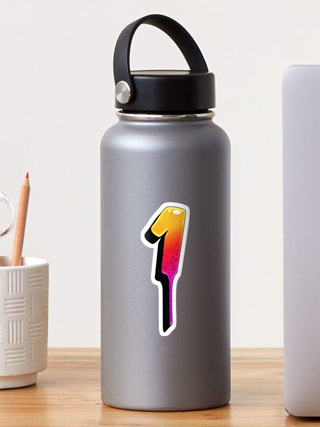 "Graffiti Number 1 Digit Colorful Paint Splash Style" Sticker for Sale ...