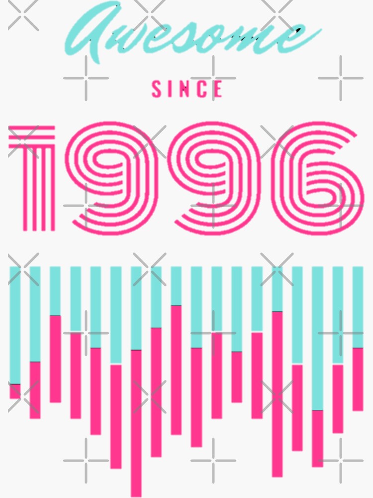 "Awesome since 1996" Sticker for Sale by Sakshi-S | Redbubble