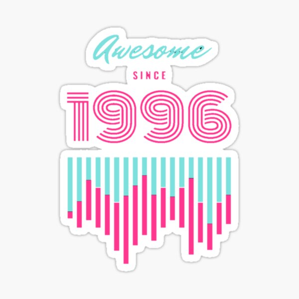 "Awesome since 1996" Sticker for Sale by Sakshi-S | Redbubble