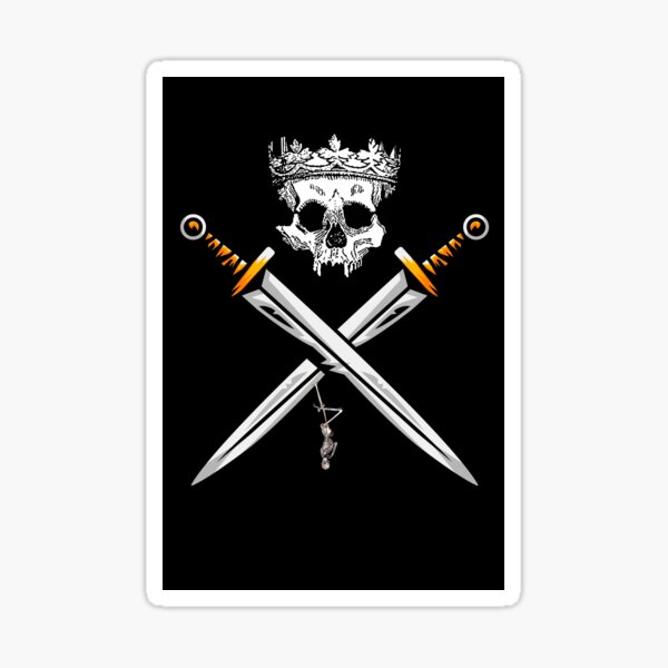 "Knife skull" Sticker for Sale by DesignLanding | Redbubble