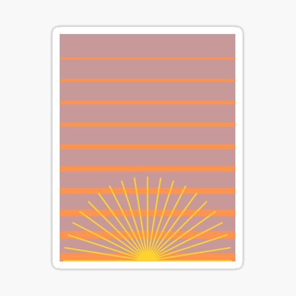 "Sunrise" Sticker for Sale by sqmeritt | Redbubble