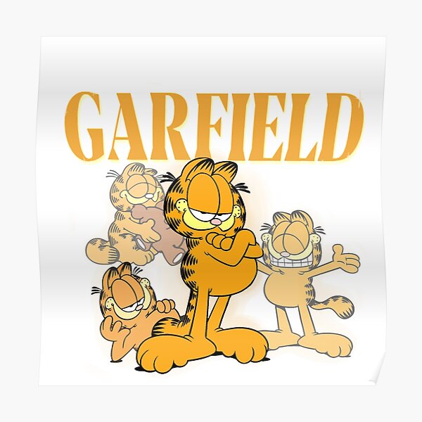"Garfield Wrestling Tee Design" Poster for Sale by LarkaArt | Redbubble