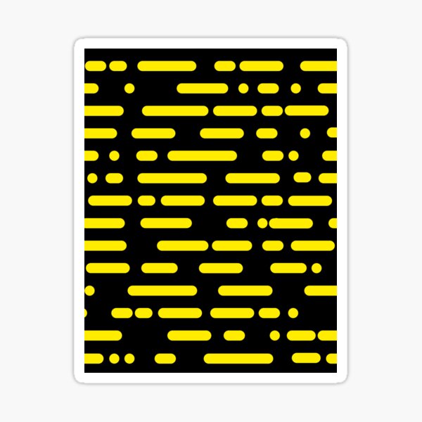 "Interferenza black and yellow" Sticker for Sale by imbarcataquotes ...