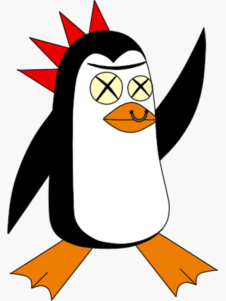 "Punk Penguin" Sticker for Sale by NuclearPalette | Redbubble