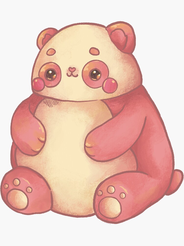 "Cute pink Panda" Sticker for Sale by DaisieLazy | Redbubble
