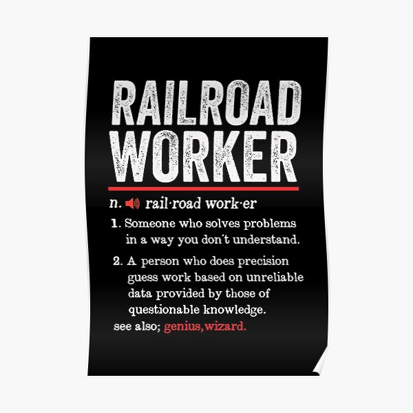 "Railroad Worker Funny Definition: Railway Worker Gift - Rail Train ...