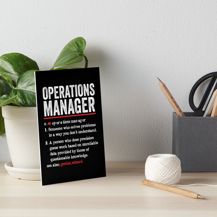 "Operations Manager Funny Definition: Operations Manager Gift ...