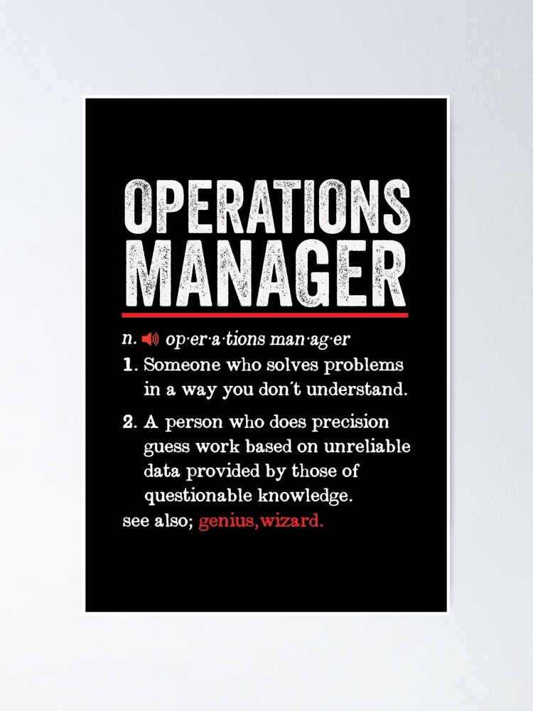 "Operations Manager Funny Definition: Operations Manager Gift ...
