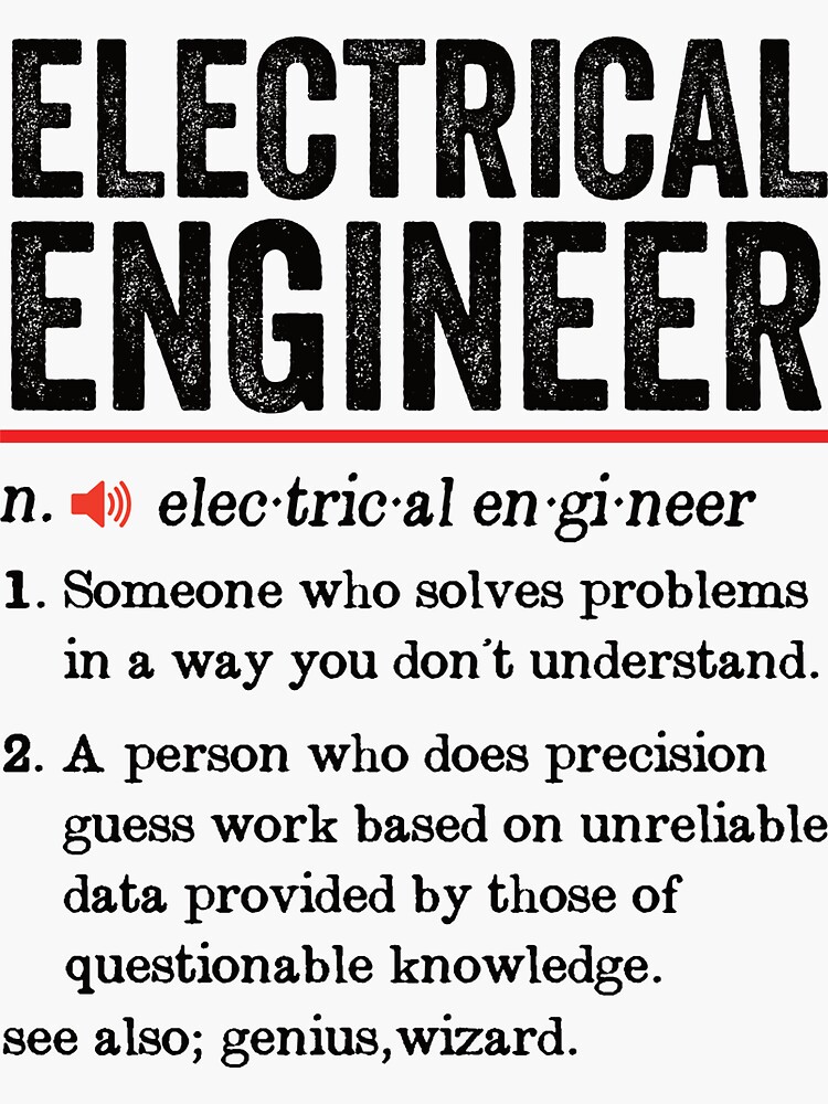 "Electrical Engineer Funny Definition: Electrical Engineering Gift - Electrical Engineer ...