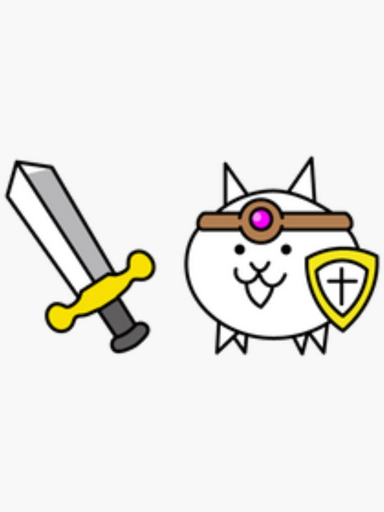 "The Battle Cats Brave Cat Sticker Design funny The Battle Cats Brave ...