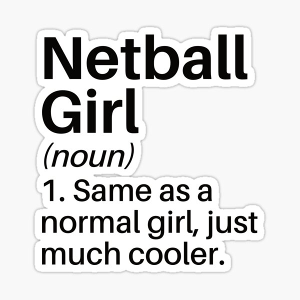 "Netball Girl Funny Definition: Netball Player Gift - Netball Lover ...