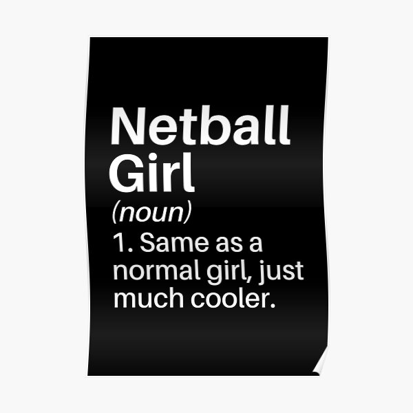 "Netball Girl Funny Definition: Netball Player Gift - Netball Lover ...