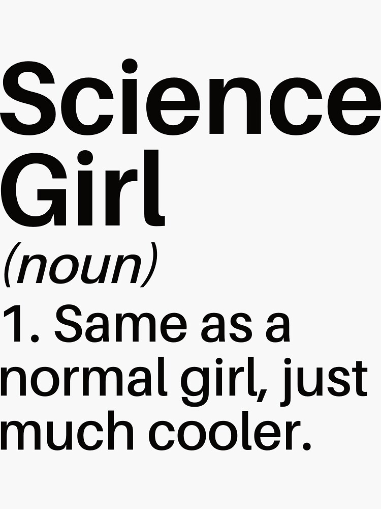 "Science Girl Funny Definition: Science Student Gift - Science Lover ...