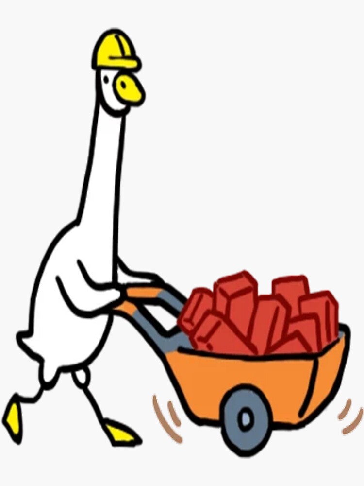 "ducks doing cute things worker " Sticker for Sale by Abidar12 | Redbubble