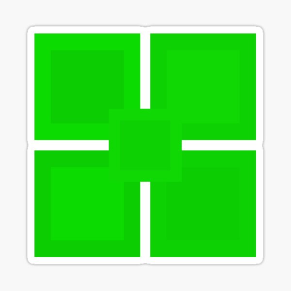 "Square Shape Grid Pattern Green Slime Grass Leaf Minecraft Block ...