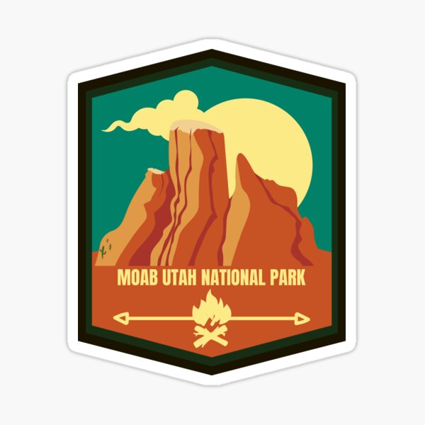 "Moab Utah National Park" Sticker for Sale by retrotravelart | Redbubble