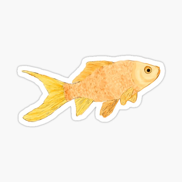"Goldfish" Sticker for Sale by MandyEych | Redbubble