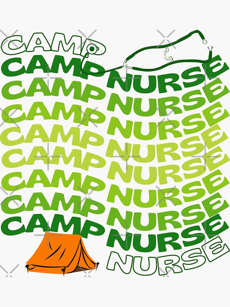 "Camp Nurse" Sticker for Sale by MyaasShop | Redbubble