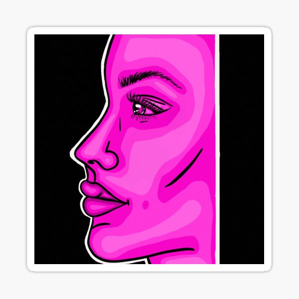 "Pink Face" Sticker for Sale by Shayla-Michelle | Redbubble