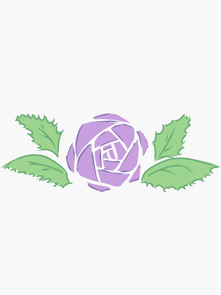 "Purple Rose" Sticker by RadicalAce | Redbubble