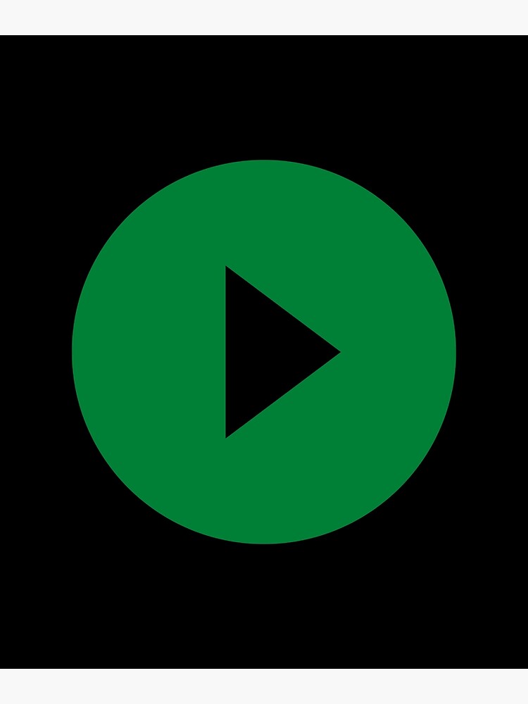 "Vintage Green Play Button" Poster for Sale by arcolo-music | Redbubble