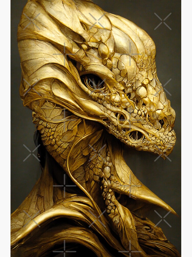 "Alien dragon portrait" Sticker for Sale by maxmitzu | Redbubble