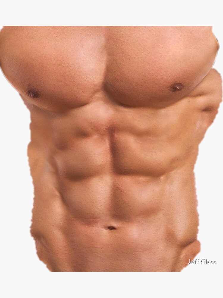 Pegatina «Cool Six Pack Abs, pecho de hombre, Six Pack Abs, divertidos ...