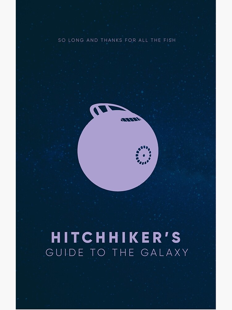 Hitchhikers Guide to the Galaxy Minimal Canvas sold by Bhushan Sonawane ...