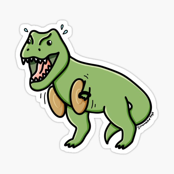 "T. rex playing cymbals" Sticker for Sale by scrambledpegs | Redbubble