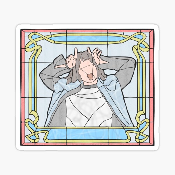 "Eddie Munson ~ Stained glass ~ Stranger things" Sticker for Sale by ...