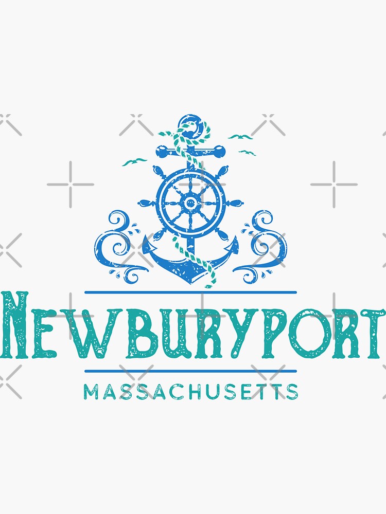 Newburyport Snow Black Stickers for Sale | Redbubble