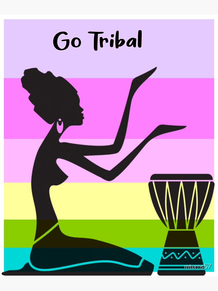 "Silhouette: Go Tribal" Sticker for Sale by mturns57 | Redbubble