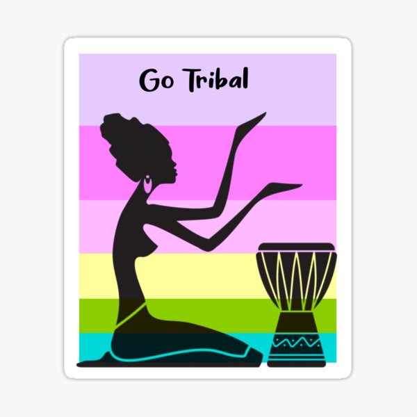 "Silhouette: Go Tribal" Sticker for Sale by mturns57 | Redbubble