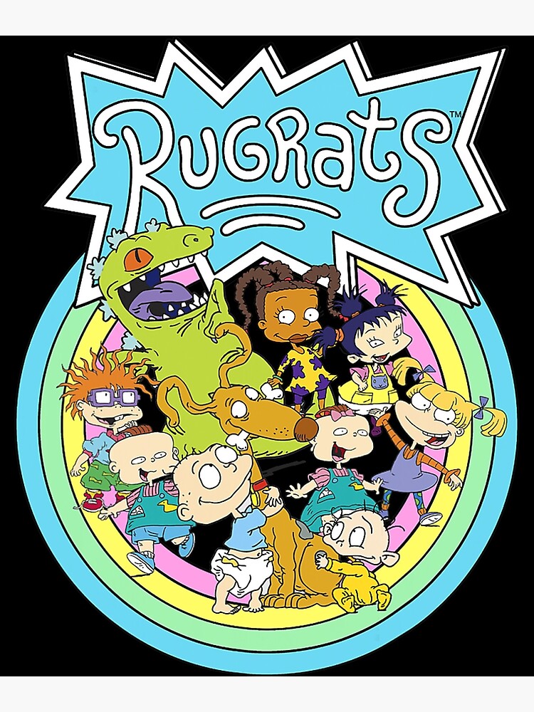 "Rugrats Group Rainbow Circles Classic Title Graphic" Poster for Sale ...