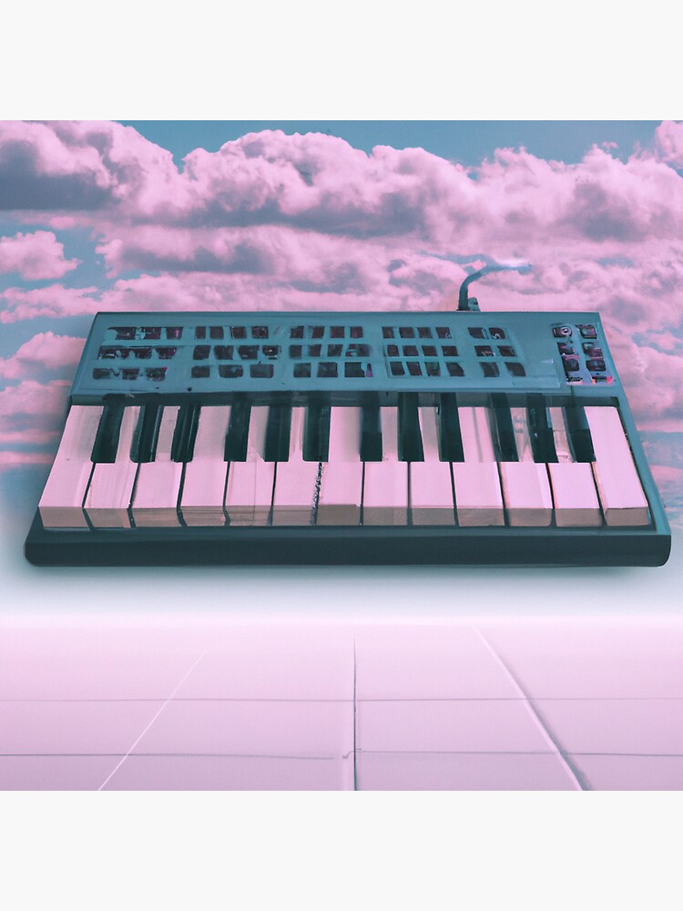 "Vaporwave 4 Life: Keyboard Sticker" Sticker for Sale by ...