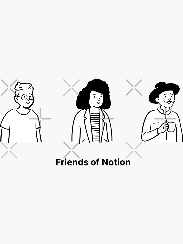 "Friends of Notion - Notion Style - Version 01" Sticker for Sale by ...