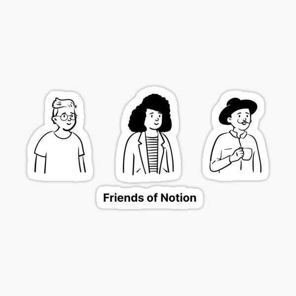 "Friends of Notion - Notion Style - Version 01" Sticker for Sale by ...